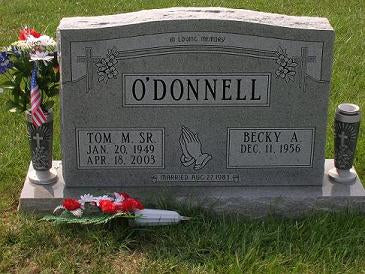 Upright Double Headstone Donnell – Tombstone and Caskets Funeral Supplies